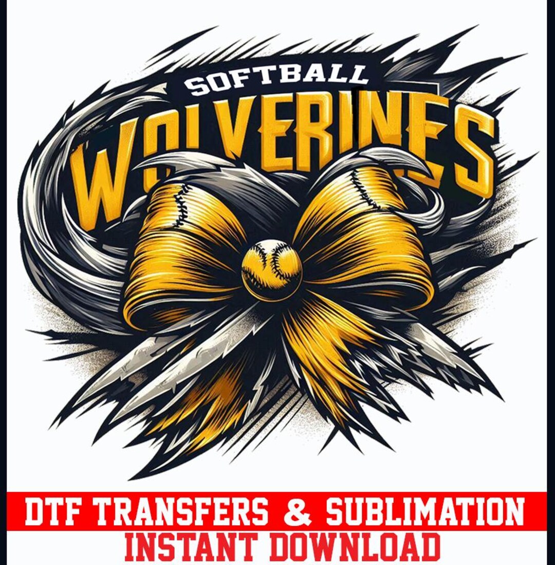 Wolverines Softball Design: Dtf Transfers and Sublimation Golden Yellow ...