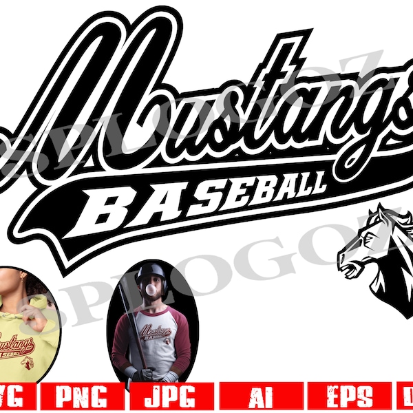 Mustang Baseball - Etsy