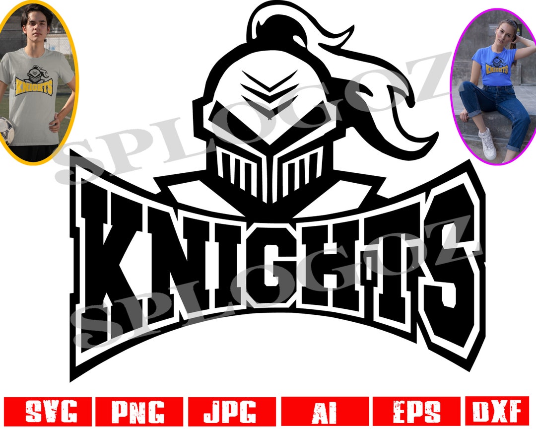Knights Mascot SVG Cut File for Cricut and Silhouette Printable Knight ...
