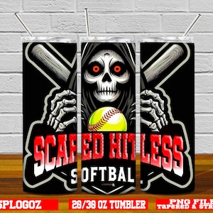 Scared Hitless Softball Png, Scared Hitless Custom Softball Logo ...
