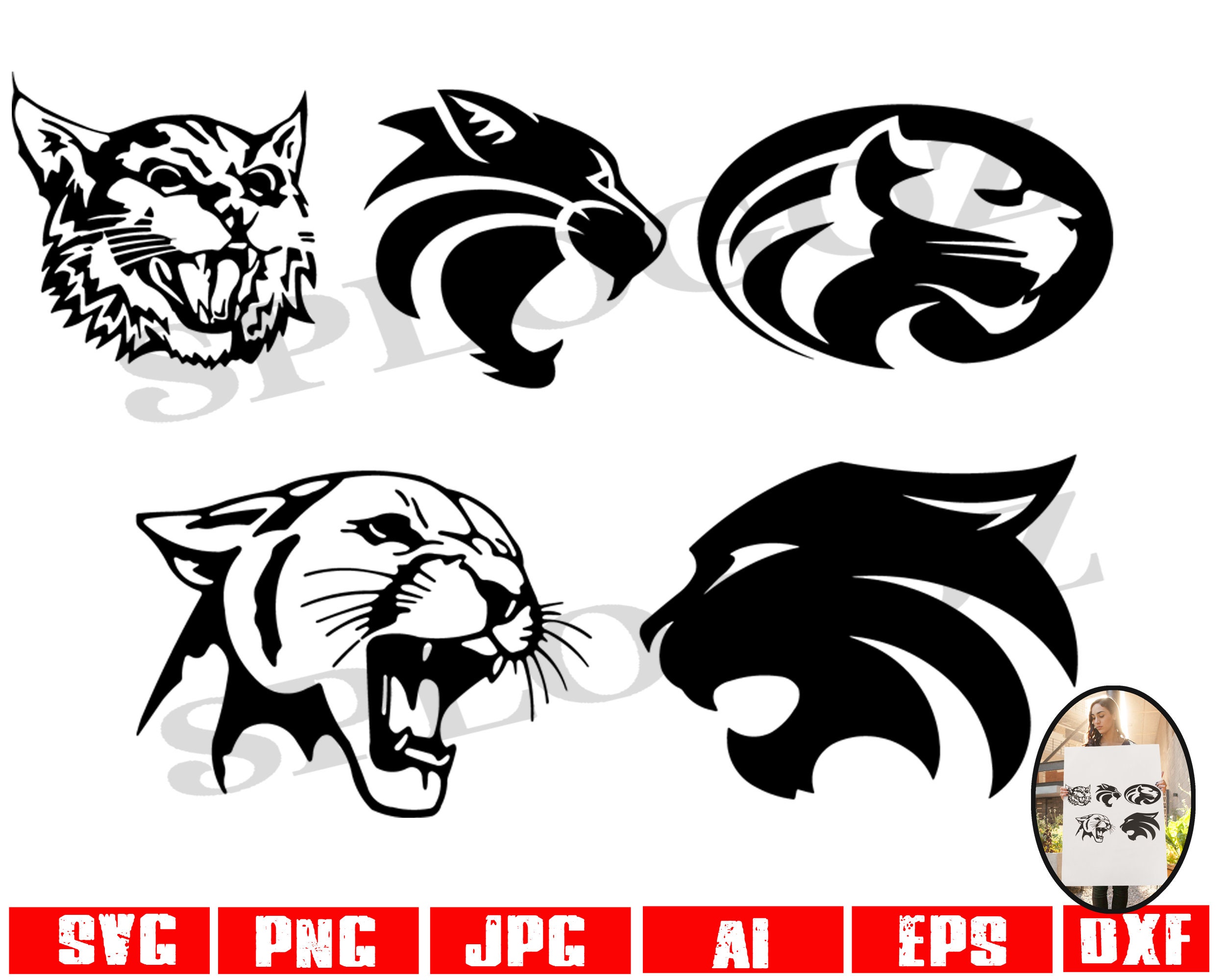 Wildcats Svg Mascot Bundle Cut Files - Etsy