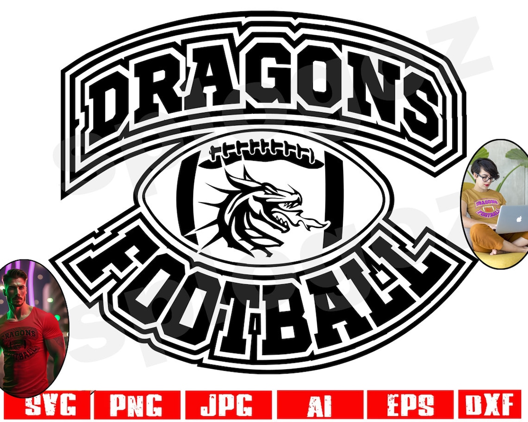 Dragons Football Svg Dragon Football Svg Dragons Football Png Dragons ...