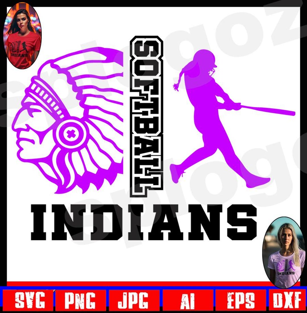 Indians Softball Svg Indian Softball Svg Indians Softball Png Indians ...
