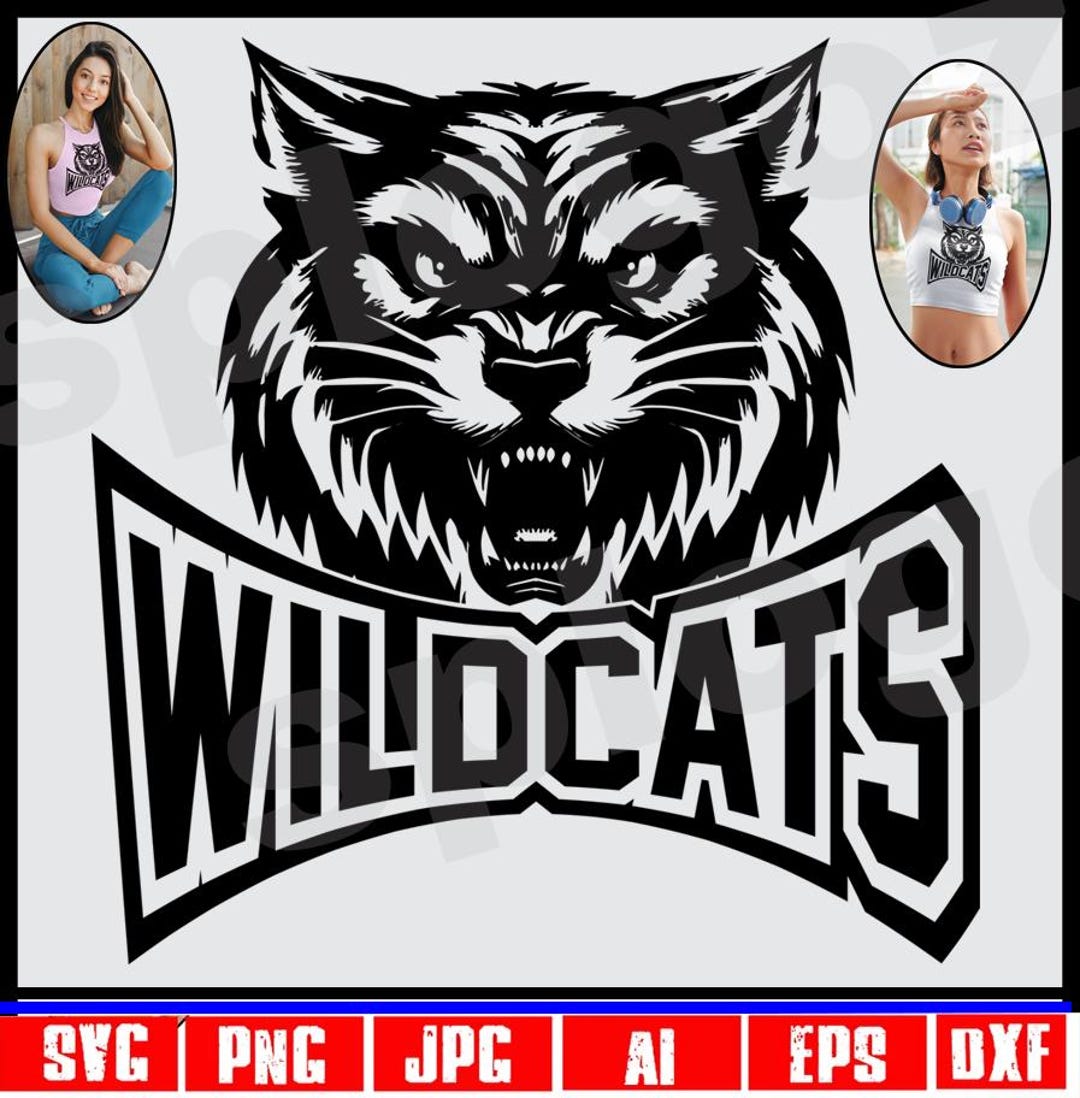 Wildcats Svg Cut File, Wildcats Mascot Svg, School Spirit Svg, Wildcats ...