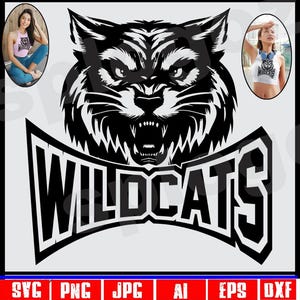 Wildcats Svg Cut File, Wildcats Mascot Svg, School Spirit Svg, Wildcats ...