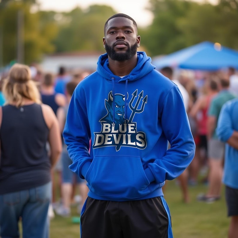 Blue Devils Mascot PNG: School Logo, T-shirt Design (digital Download ...
