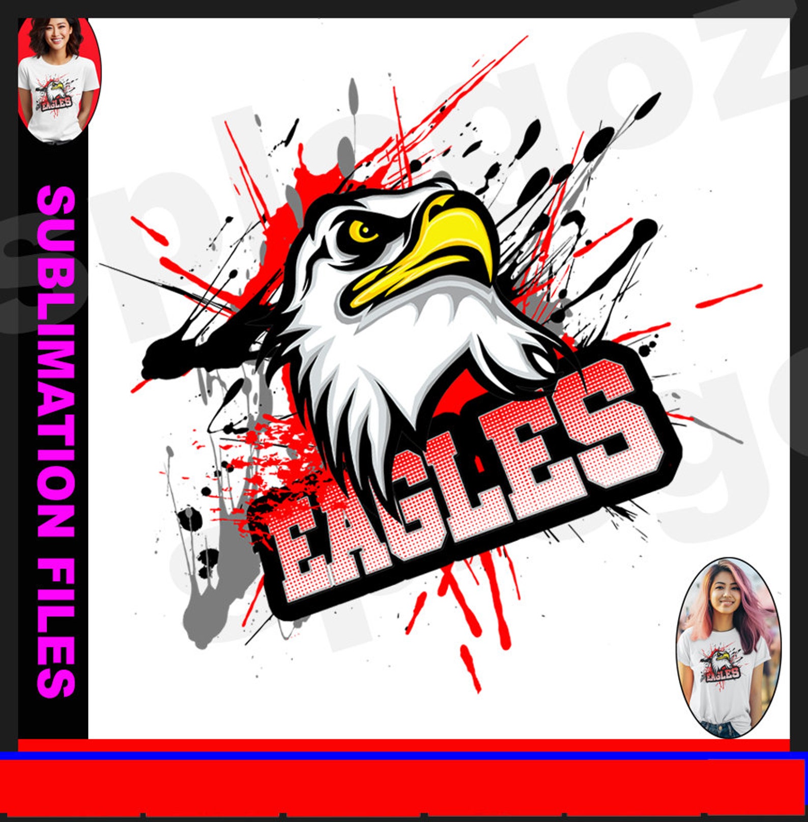 Eagles Sublimation Design, Eagles PNG, T-shirt Sublimation Png, School ...
