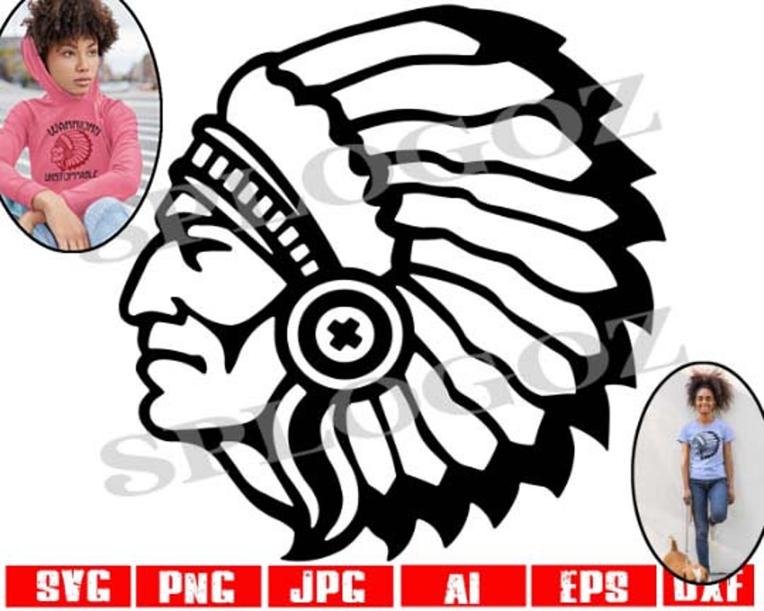 Warriors Svg File Design Svg Indians Svg Chiefs Design for Shirts Svg ...