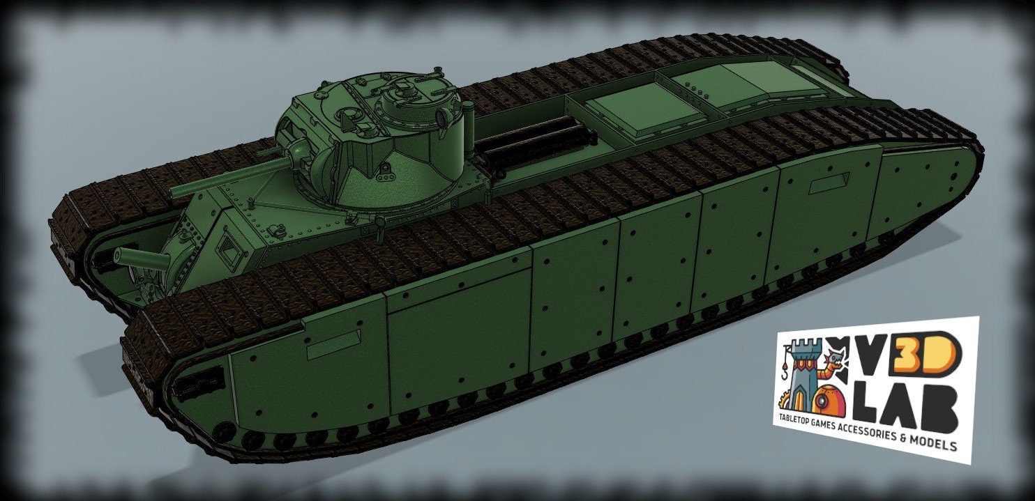 TOG-I 1940 WWII British Heavy Tank Prototype STL File for Fdm/fff 3D ...