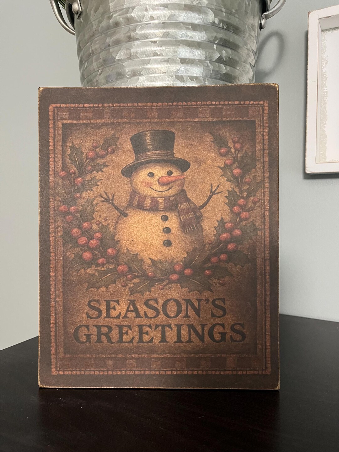 Beautiful Primitive Christmas 8x10 Canvas Panel! - Etsy