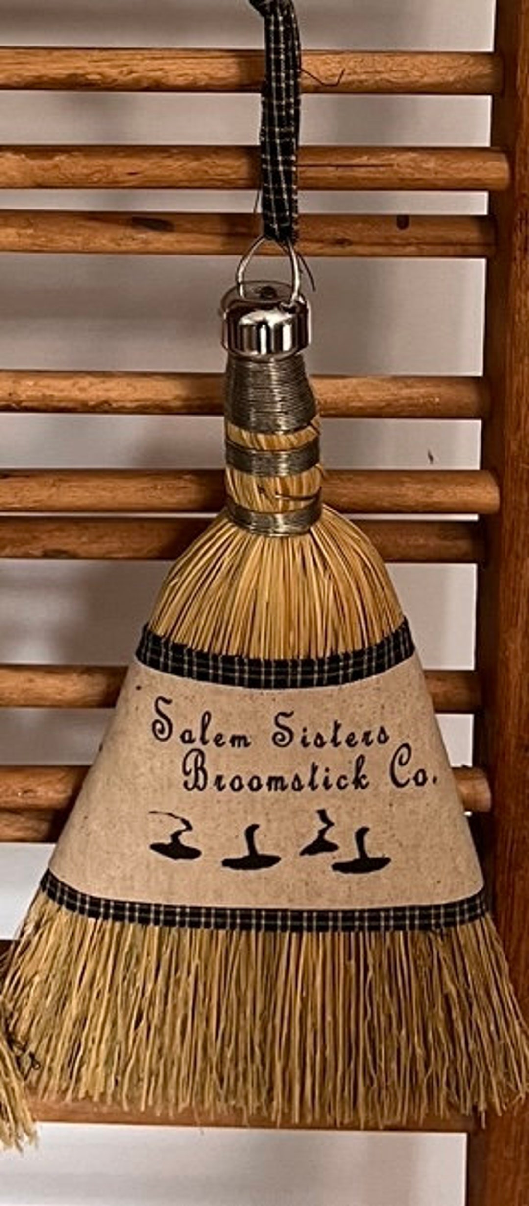 Whisk Broom With Homespun Wrap and Label! - Etsy
