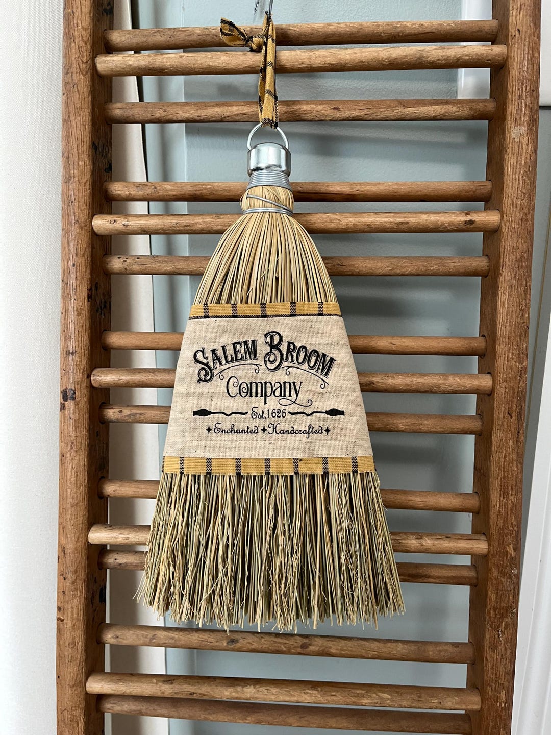 Whisk Broom With Homespun Wrap and Label! - Etsy