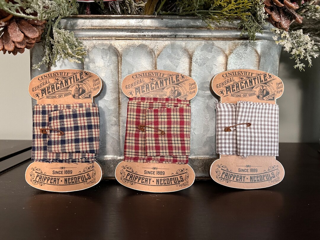 Primitive Wood Notions Wrap With Homespun - Etsy