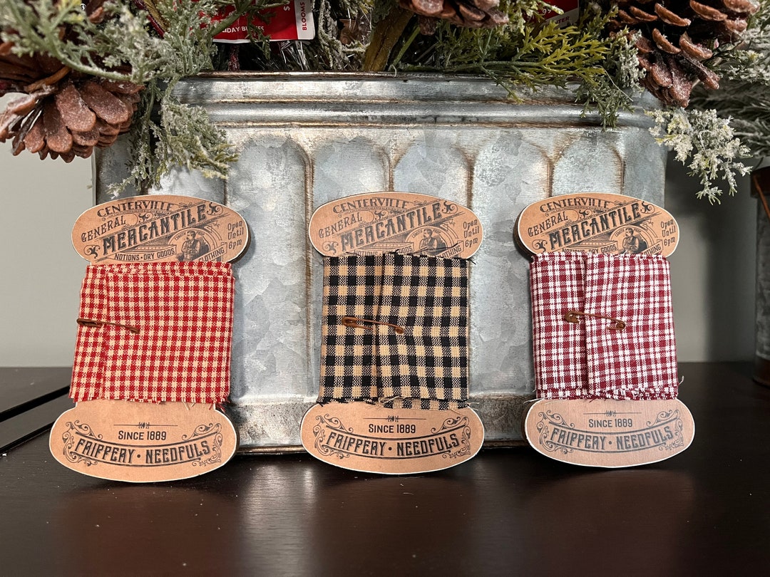 Primitive Wood Notions Wrap With Homespun - Etsy