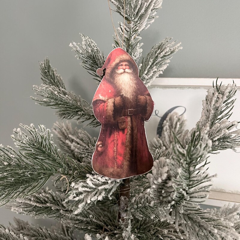 Primitive Santa Ornament - Etsy