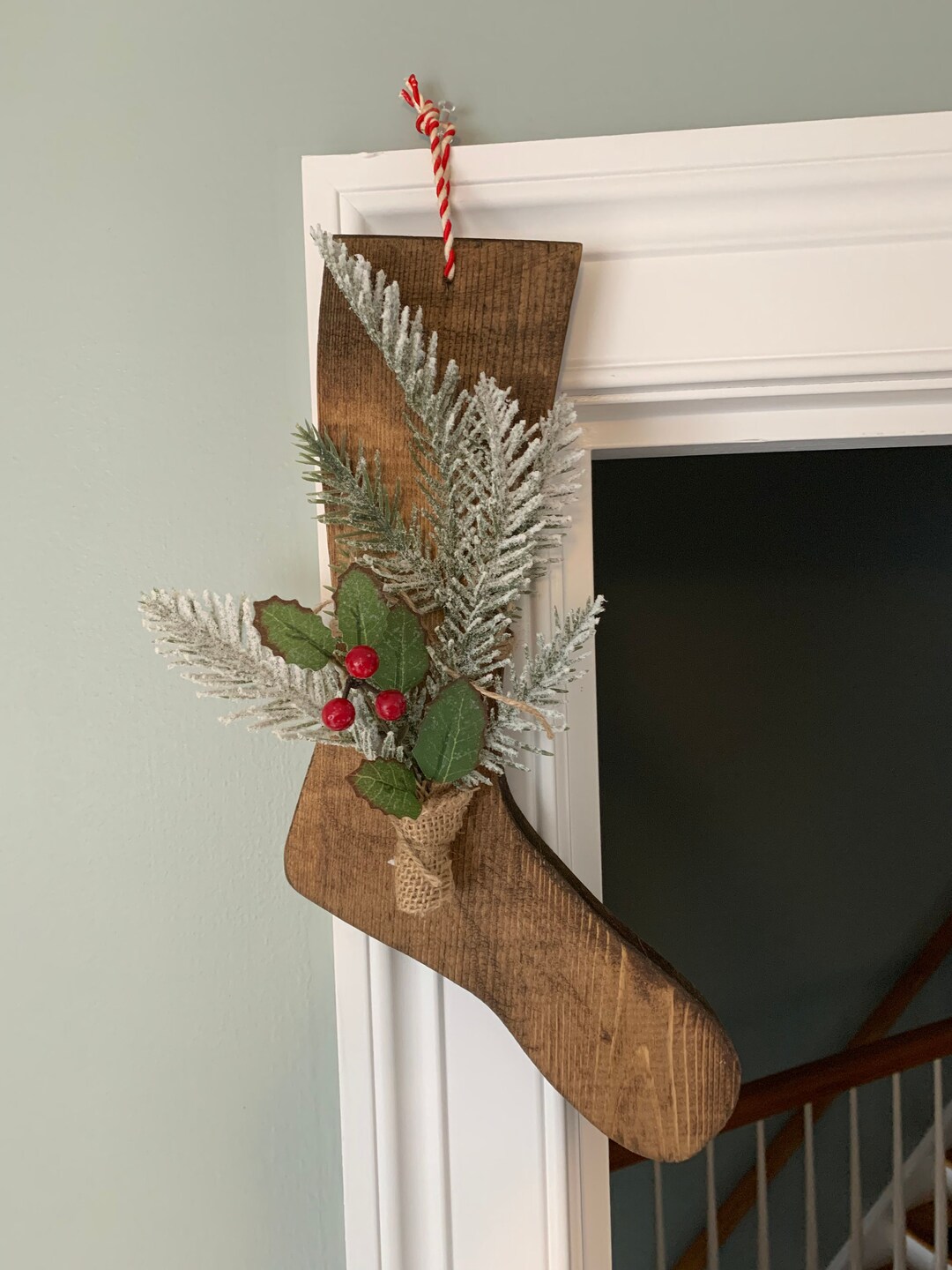 Primitive Wood Stockings 13” Tall - Etsy