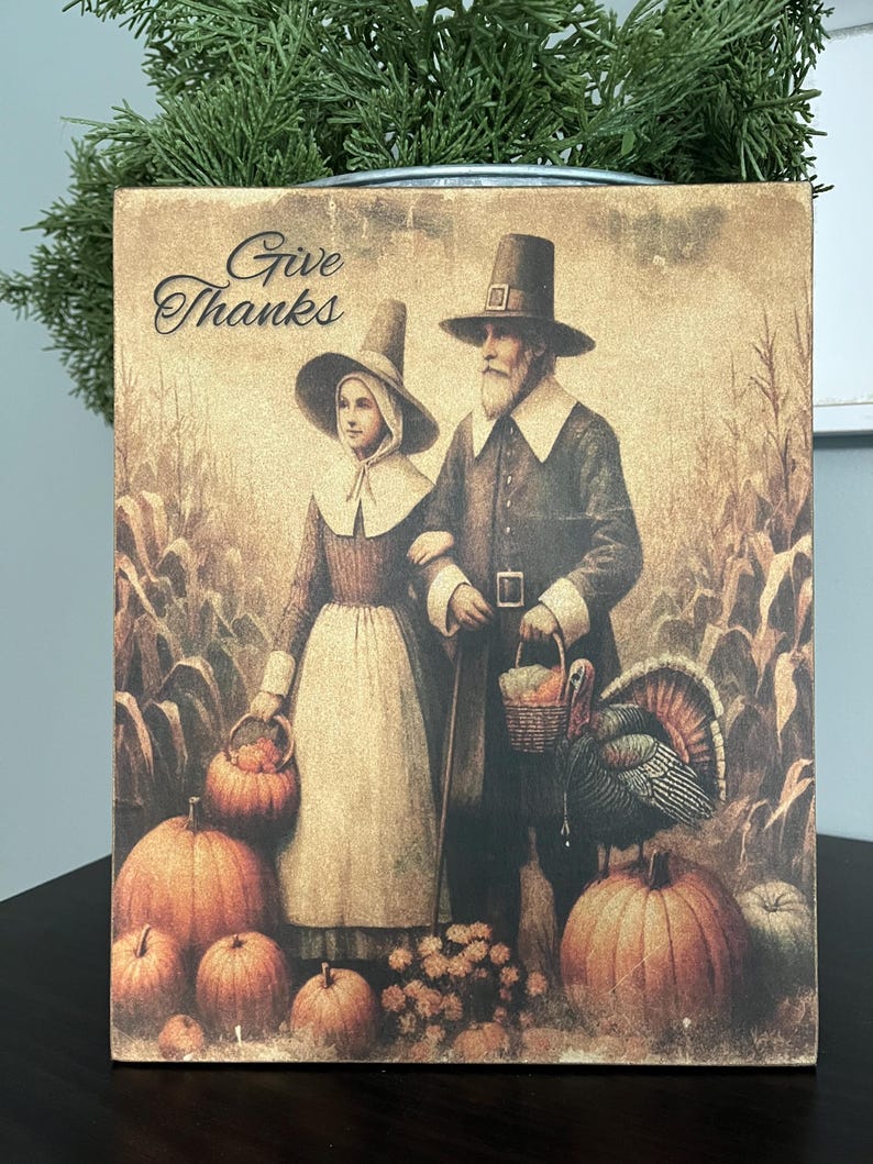 Primitive Thanksgiving 8x10 Canvas Panel - Etsy