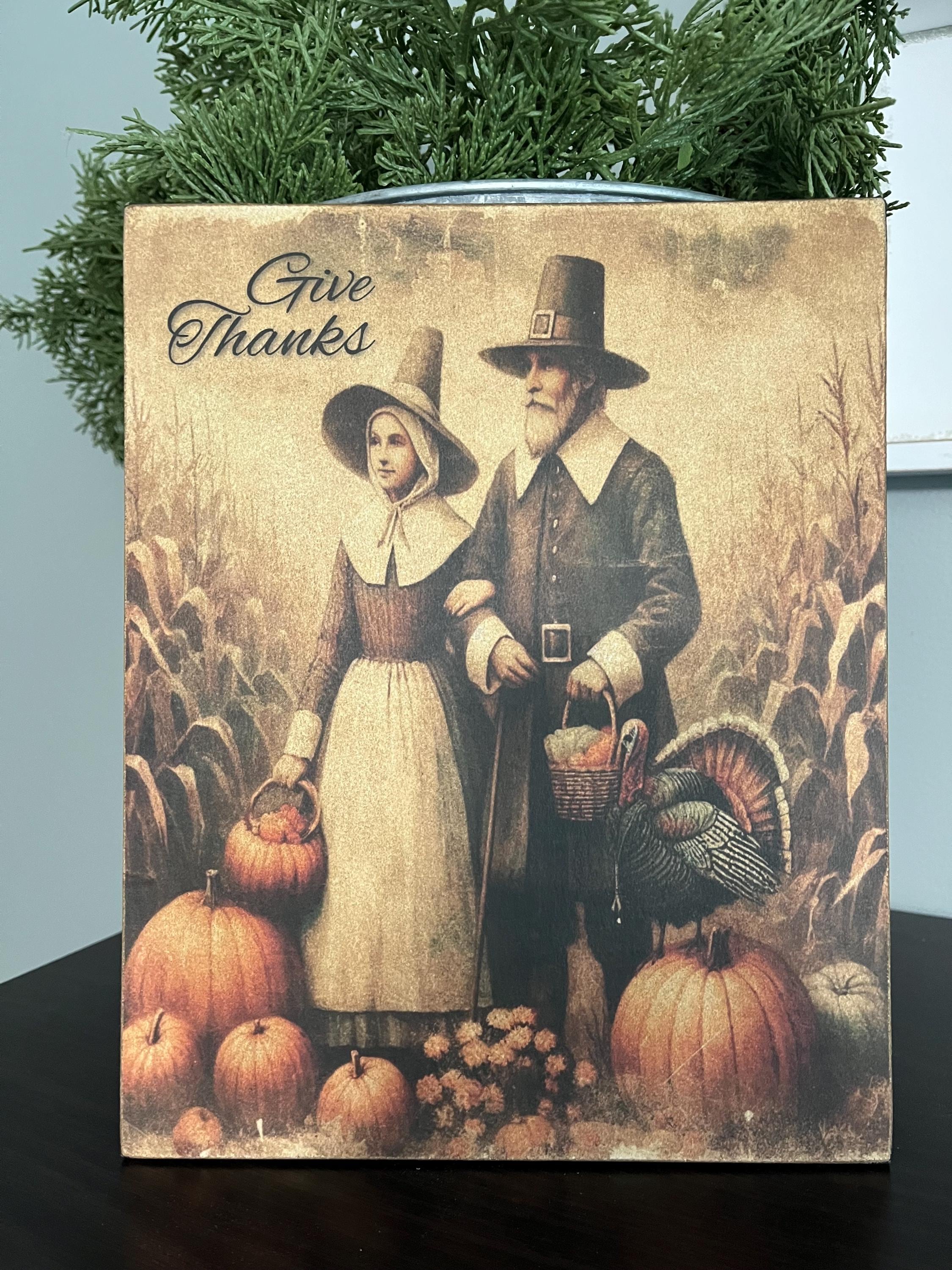 Primitive Thanksgiving 8x10 Canvas Panel - Etsy