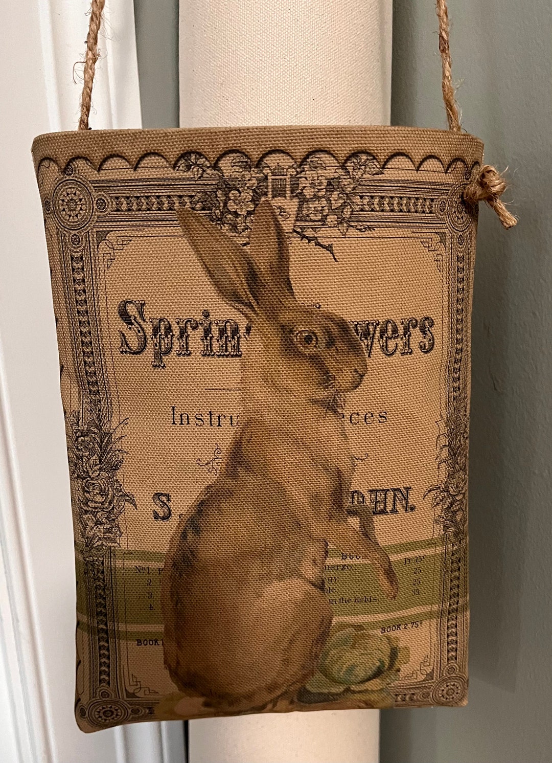 Primitive Duckcloth Hanging Bag - Etsy