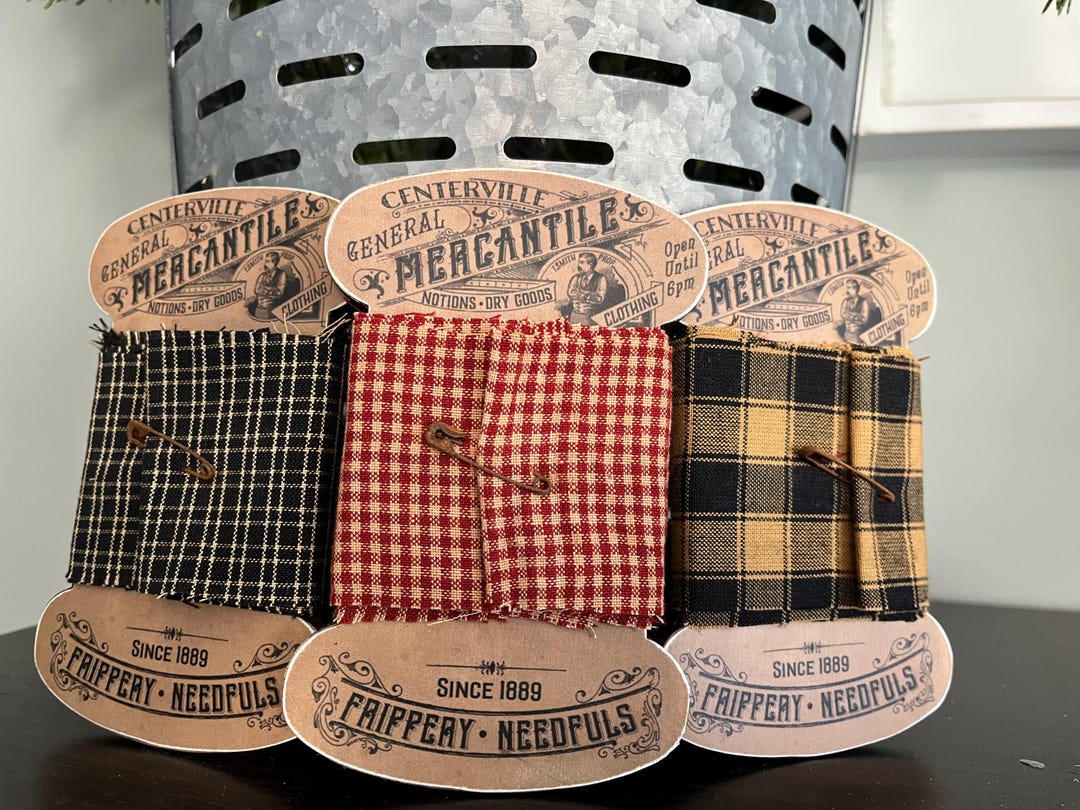 Primitive Wood Notions Wrap With Homespun - Etsy