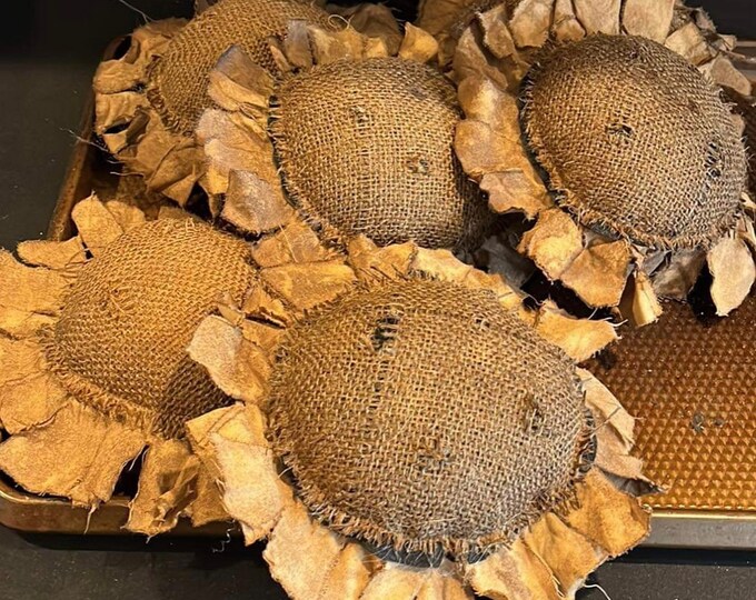 8" Primitive Sunflower - Etsy