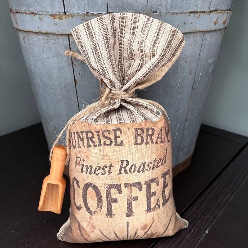 Primitive Coffee Bag Decor - Etsy