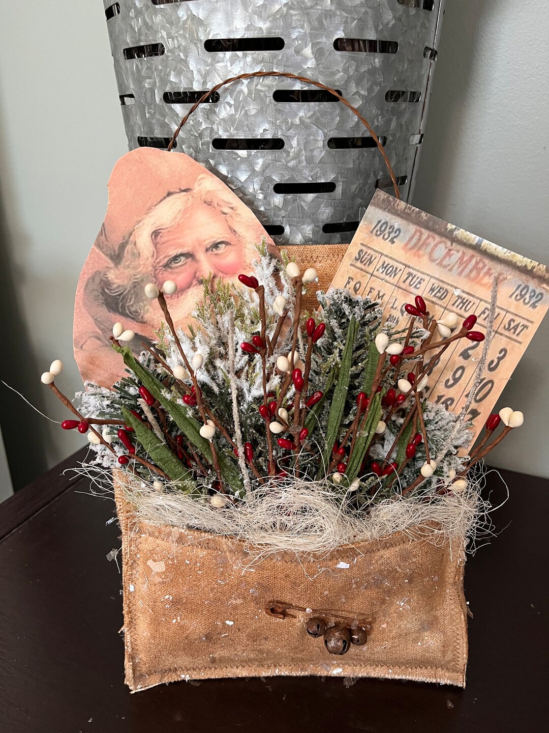 Primitive Santa Pocket - Etsy