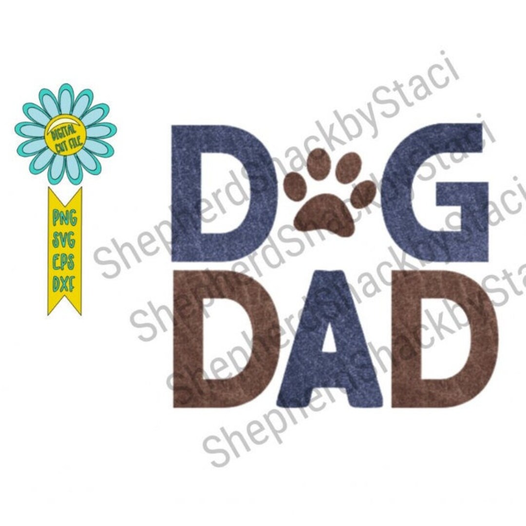 Dog Dad Paw Print Design - Etsy