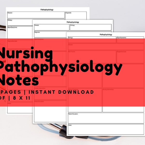 Pathophysiology Cheat Sheet Nursing - Etsy