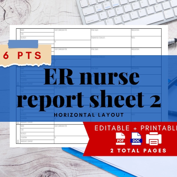 Er Report Sheet - Etsy