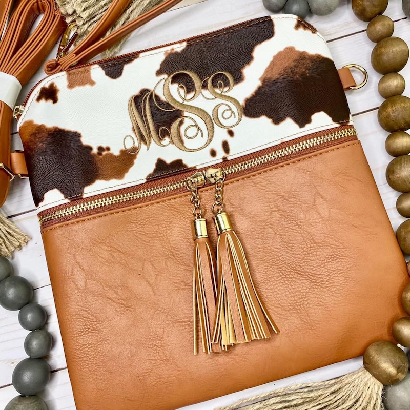 Cow Print Purse - Etsy