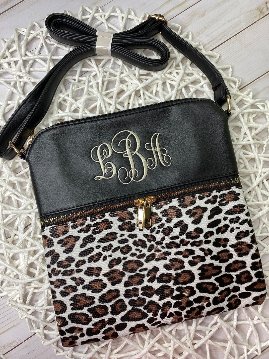 Leopard Print Purse, Monogram Purse, Personalized Leopard Print ...