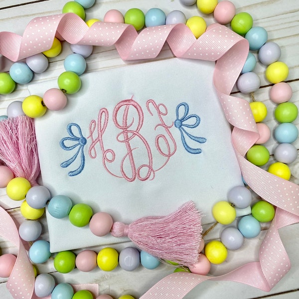 Bow Monogram - Etsy