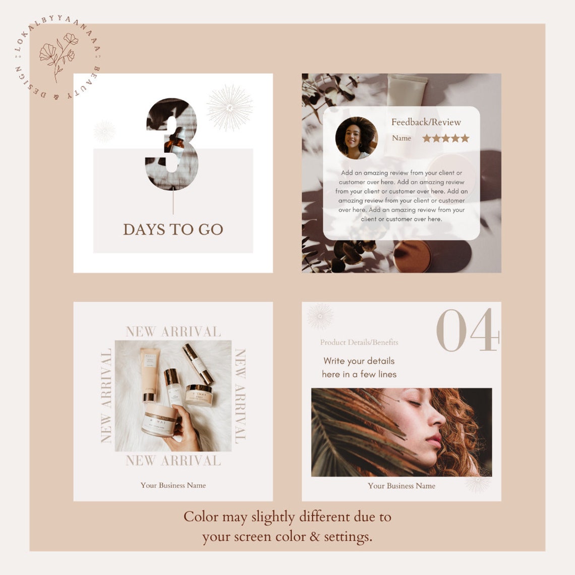 33+ Small Business Instagram Templates for Canva | Brown Instagram ...