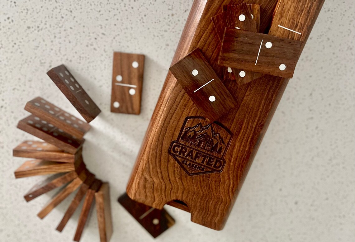 Crafted Classics Handmade Wooden Domino Set 28 Tiles Double 6 - Etsy