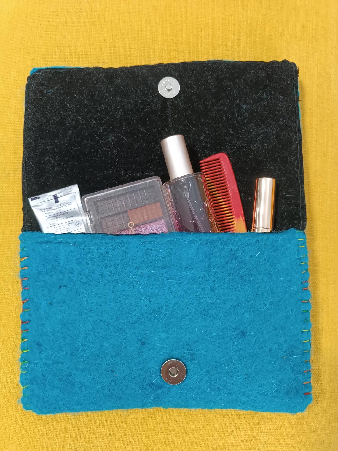 Purse Wool Felted, Handmade Bag With Pattern. Winter Theme. Blue Purses ...