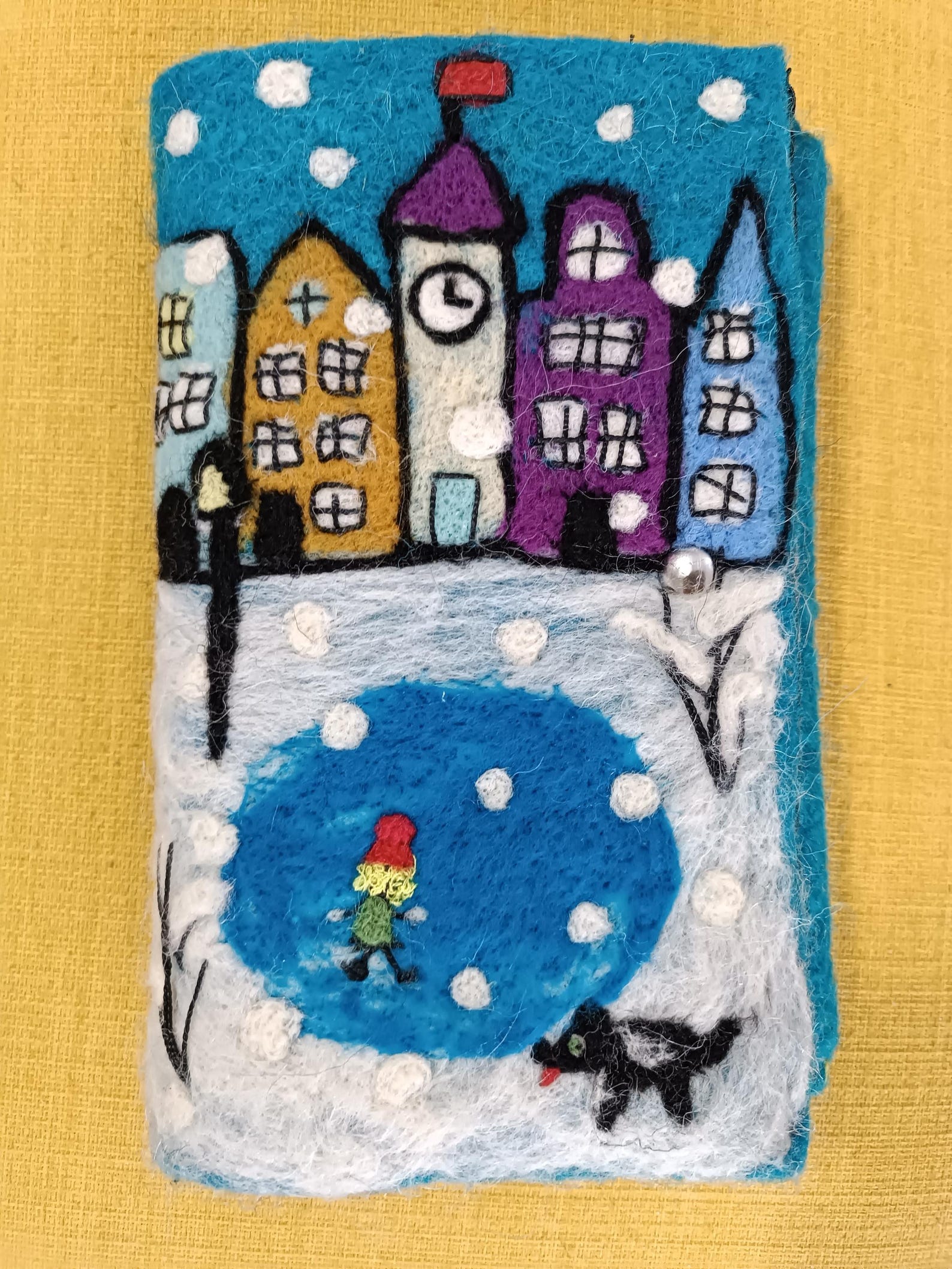 Purse Wool Felted, Handmade Bag With Pattern. Winter Theme. Blue Purses ...