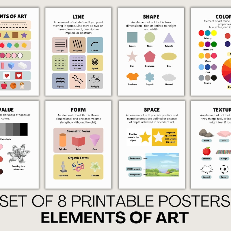 Elements of Art Posters - Etsy