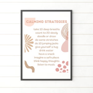 Set of 4 Calming Corner Posters, Calm Down Printable Decor, Social ...