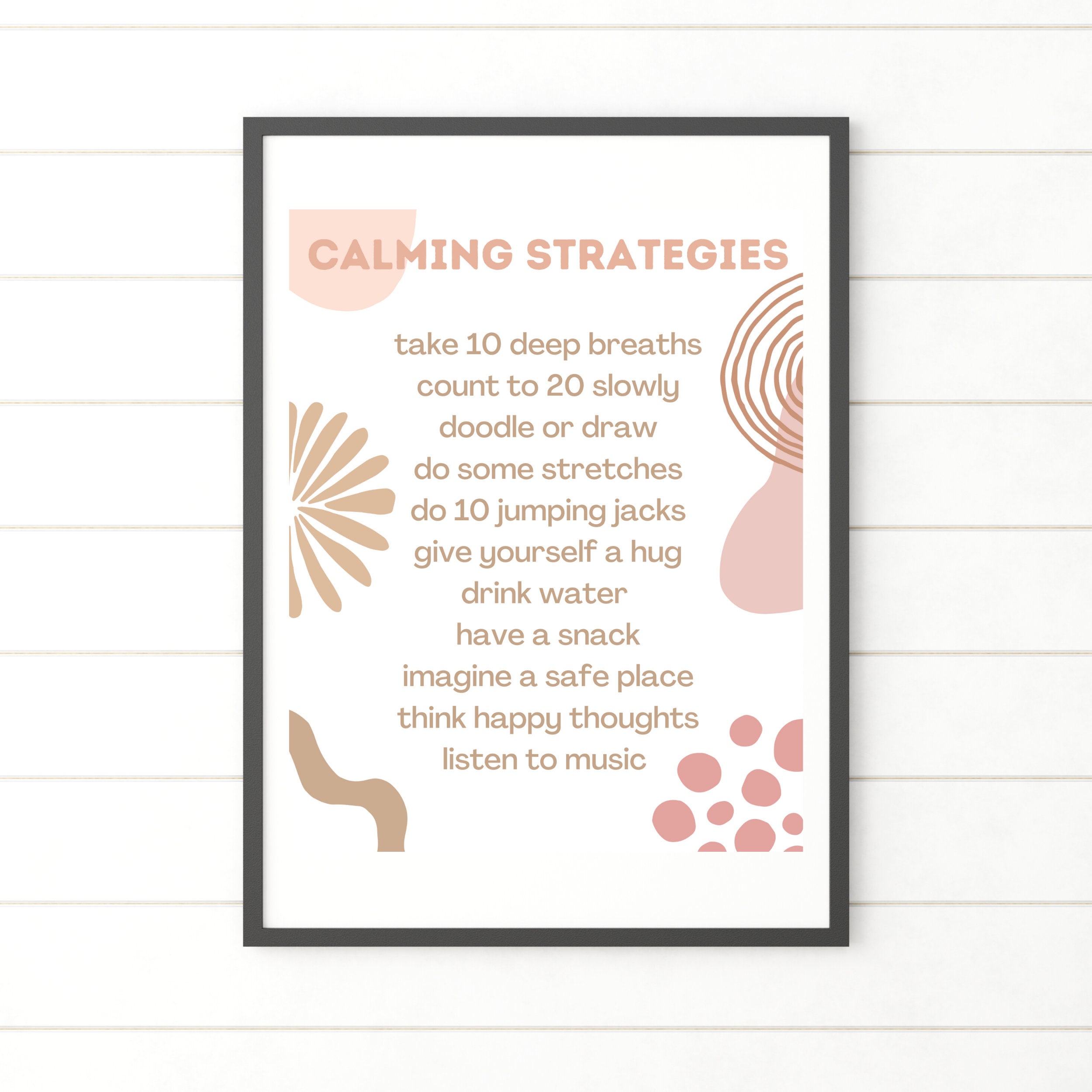 Set of 4 Calming Corner Posters, Calm Down Printable Decor, Social ...