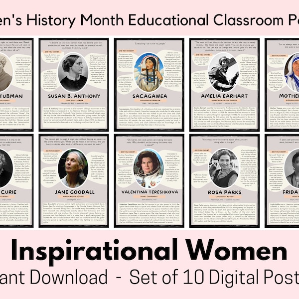 Womens History Month Posters - Etsy UK