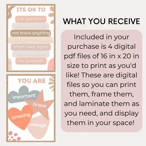 Set of 4 Calming Corner Posters, Calm Down Printable Decor, Social ...