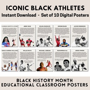 10 Educational Black History Sports Posters, Social Studies, Posters ...