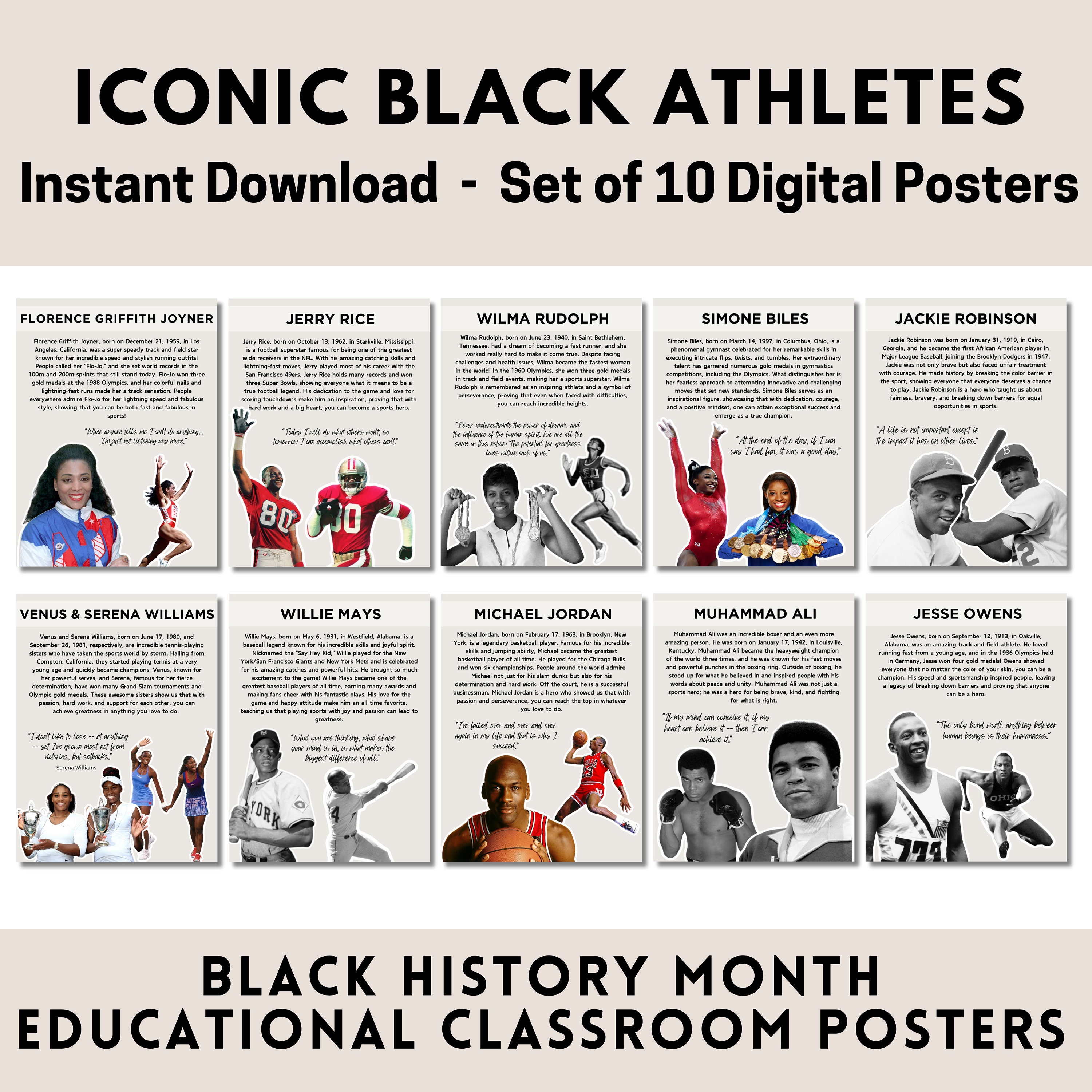 10 Educational Black History Sports Posters, Social Studies, Posters ...