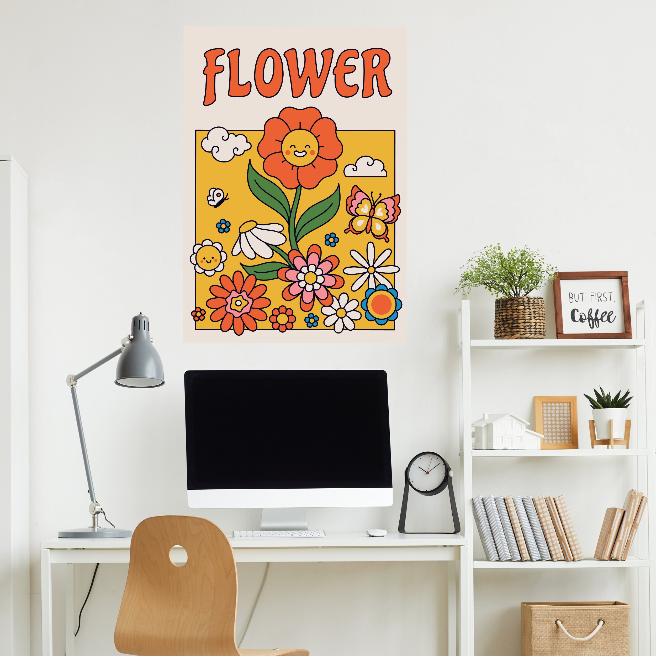 Set of 5 Groovy Vintage 1960s Posters Hippie Floral Boho - Etsy