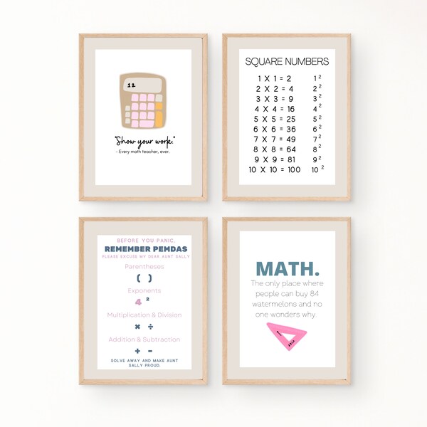 Math Classroom Decor - Etsy