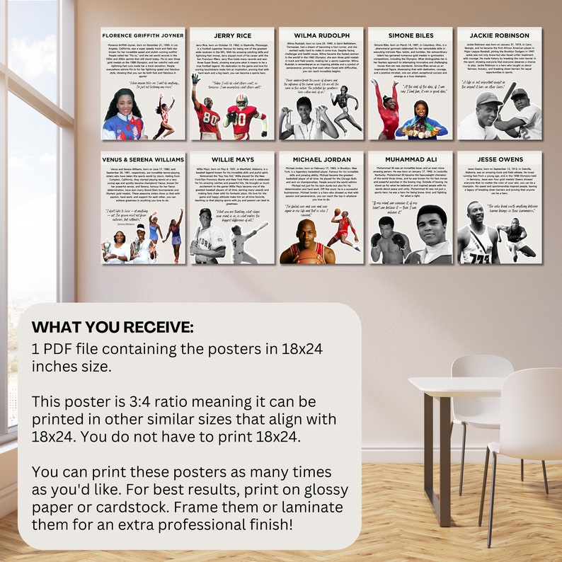 10 Educational Black History Sports Posters, Social Studies, Posters ...