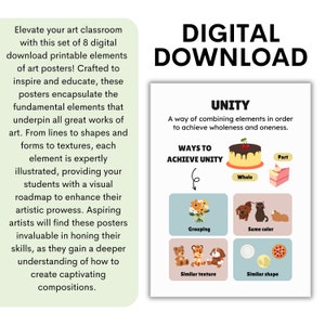 Set of 8 Educational Elements of Art Posters, K-12 Art, Art Class ...