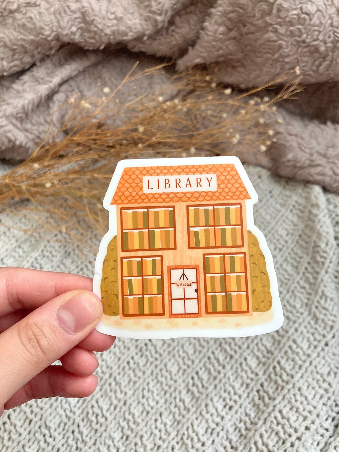 Fall Library Sticker, Support Your Library Sticker, Library Supporter ...