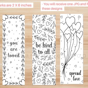 Printable Coloring Bookmarks for Kids With Positive and Kindness Quotes ...